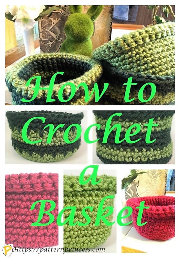 How to Crochet a Simple Basket - Pattern Princess