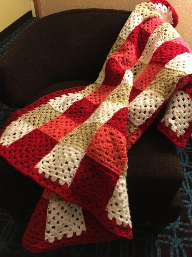 Chic Colorful Granny Square Throw Crochet Pattern - Pattern Princess