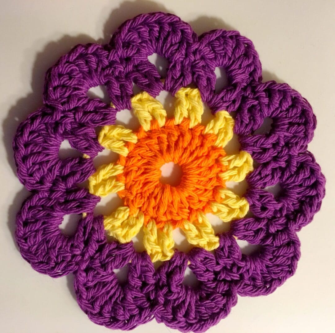 Colorful Crochet Sunshine Round Coaster Patterns - Pattern Princess
