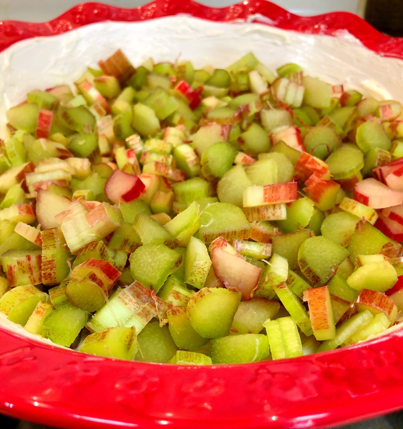 Crustless Rhubarb Custard Pie Easy Recipe - Pattern Princess