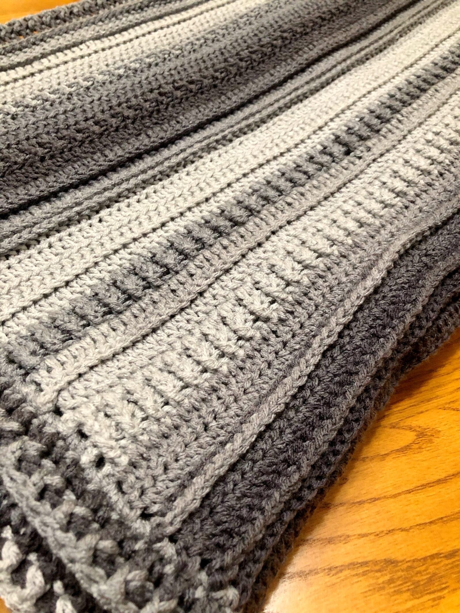 Textured Ombre Crochet Blanket - Pattern Princess