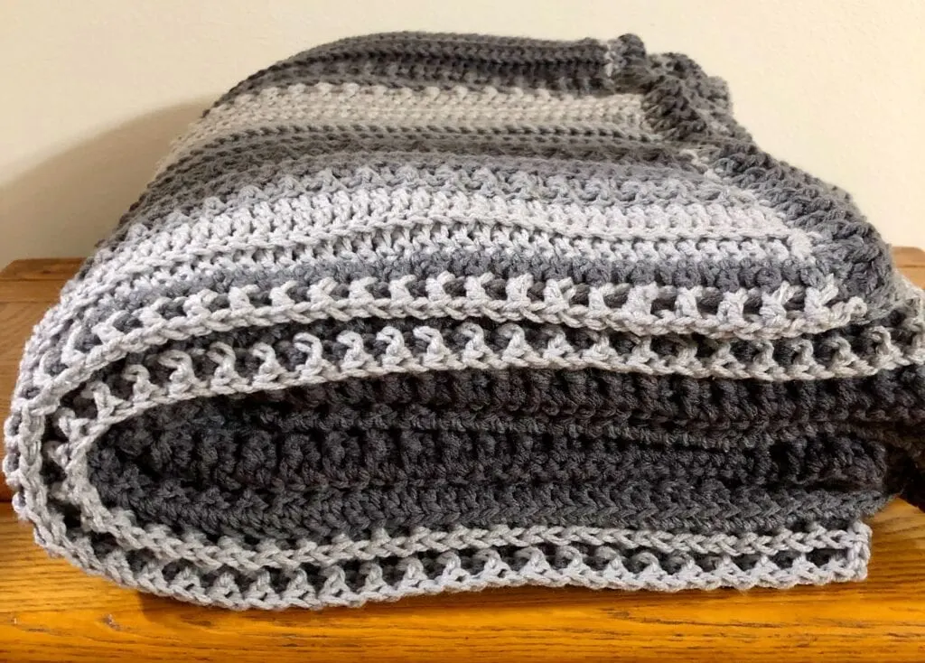 Textured Ombre Crochet Blanket - Pattern Princess