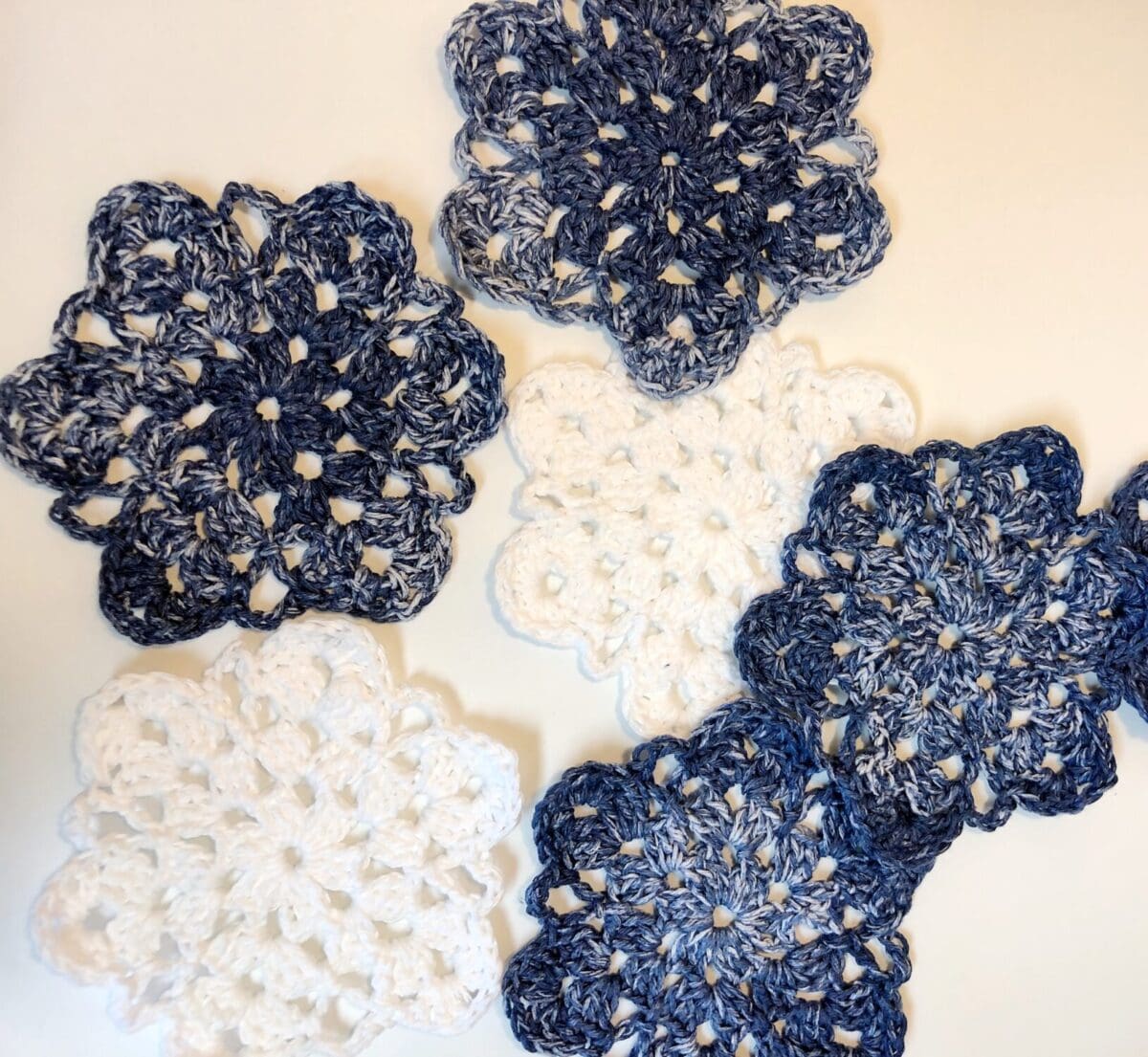 Crochet Simple Snowflake Coaster Pattern - Pattern Princess