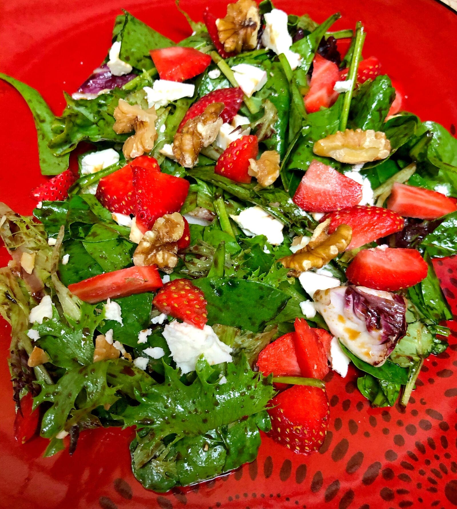 Strawberry Spring Mix Salad - Pattern Princess