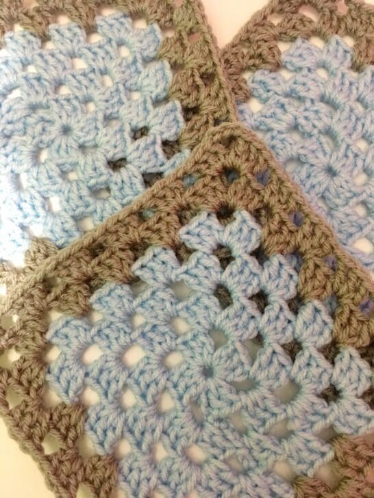 Blue Skies Granny Squares Baby Blanket - Pattern Princess