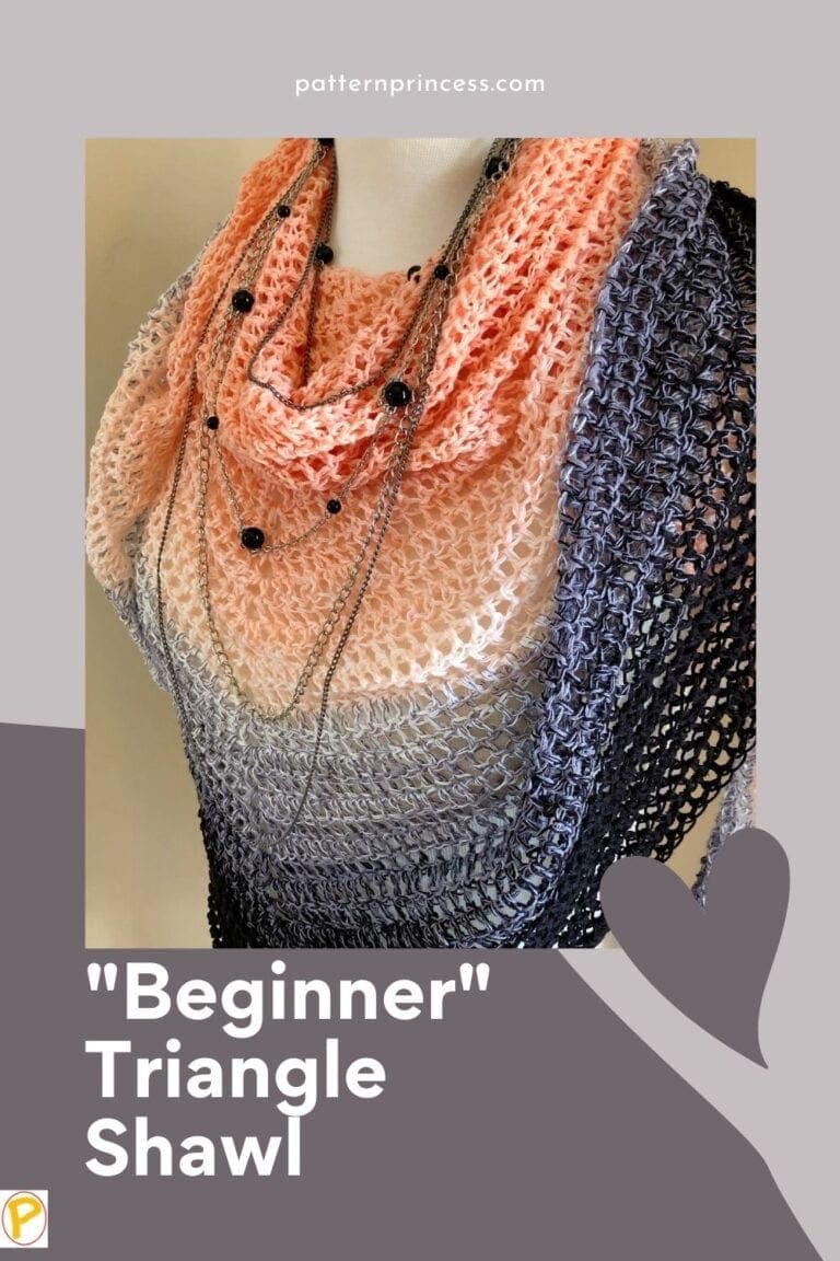 "Beginner" Triangle Shawl - Pattern Princess