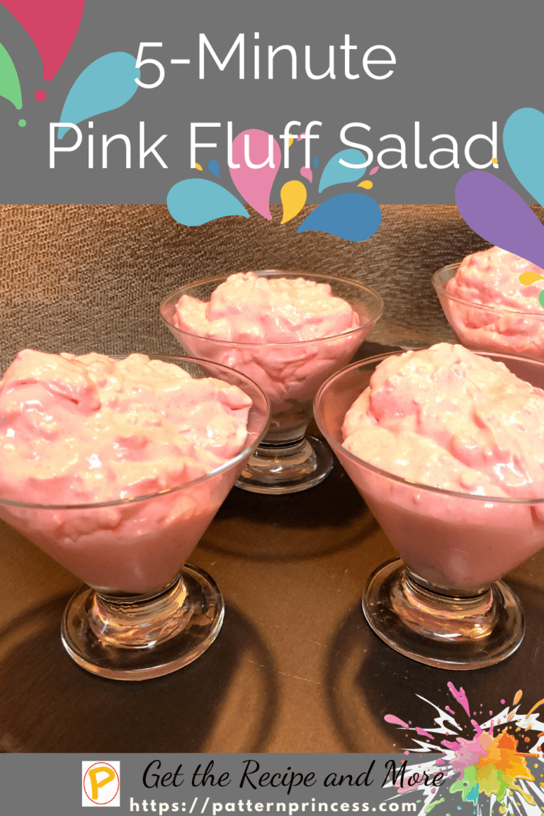 5 Minute Strawberry Pink Fluff Salad - Pattern Princess