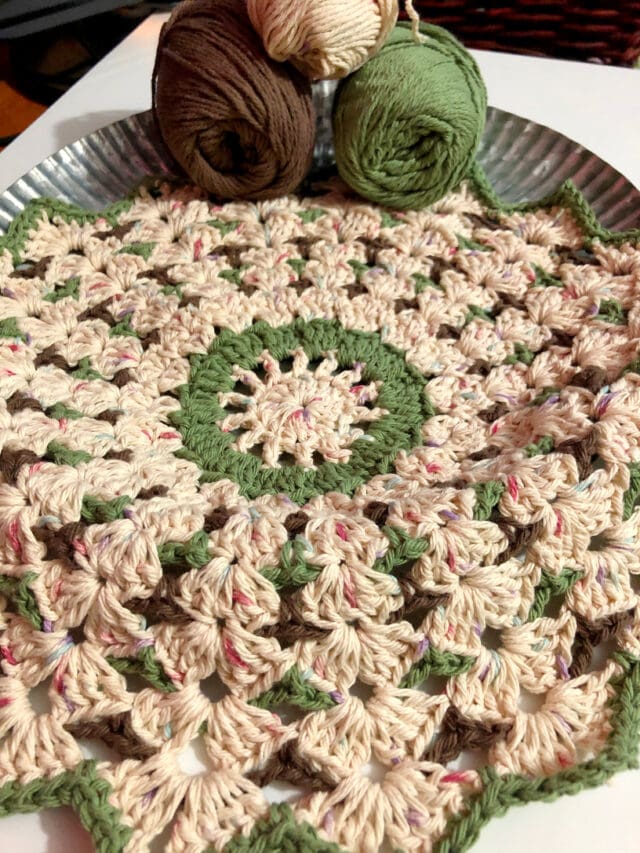 Crochet Shell Stitch Round Doily - Pattern Princess