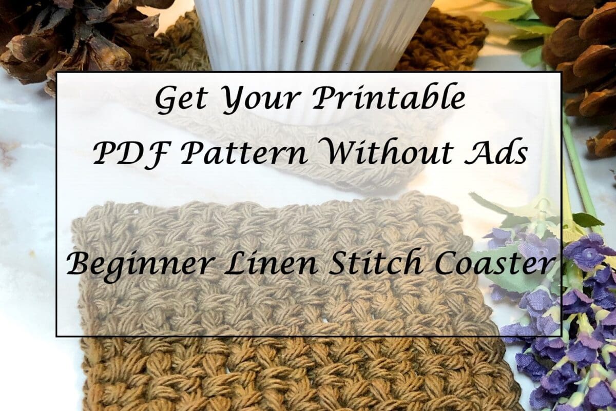 Beginner Linen Stitch Coaster Pattern - Pattern Princess