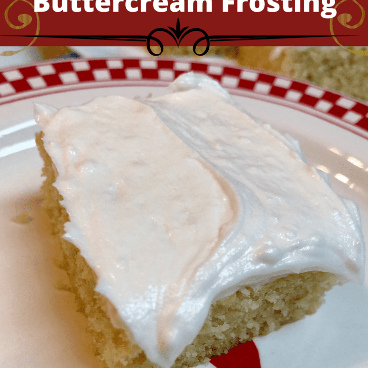 Vanilla Sheet Cake with Buttercream Frosting - Pattern Princess