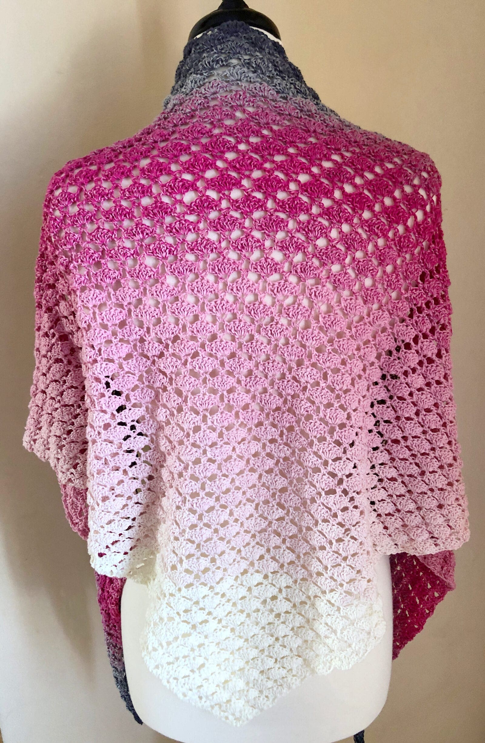Feeling Flirty Lacy Shell Shawl Crochet Pattern - Pattern Princess