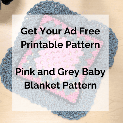 Pink and Grey Baby Blanket - Pattern Princess