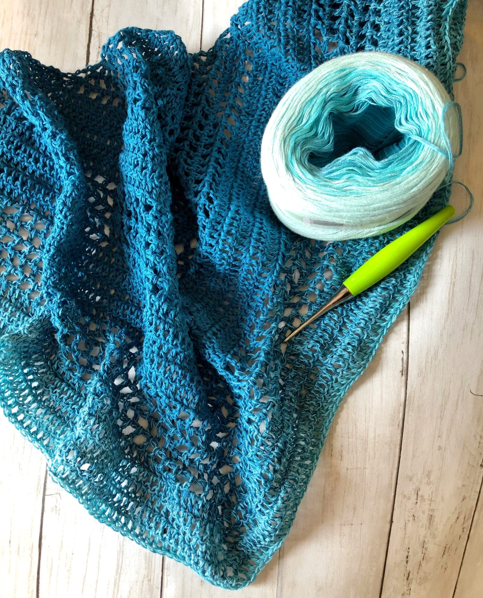 Summer Breeze Crochet Triangle Shawl - Pattern Princess