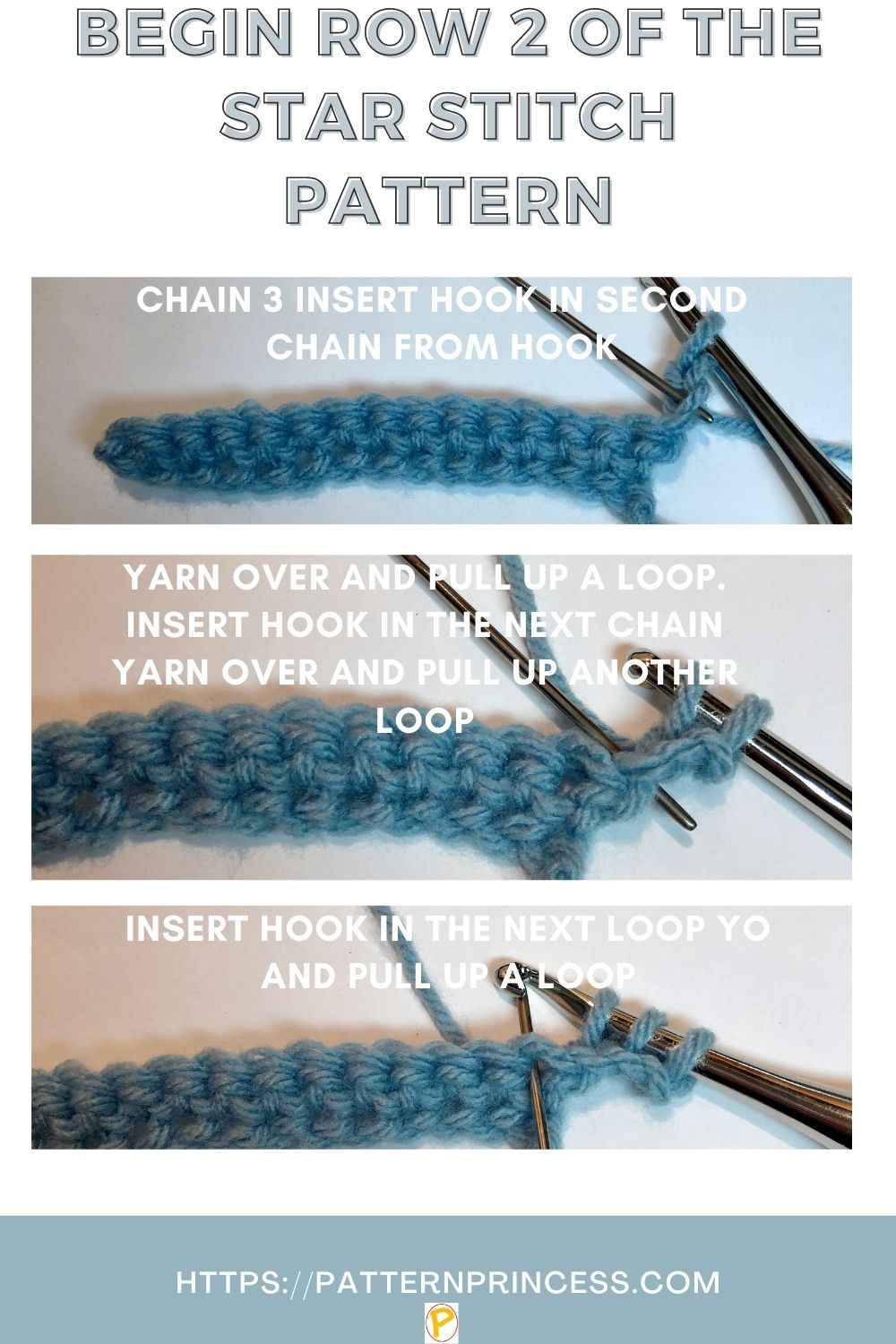 Crochet Star Stitch Tutorial - Pattern Princess
