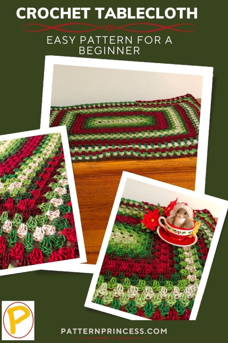 Christmas Crochet Rectangle Tablecloth Free Pattern - Pattern Princess