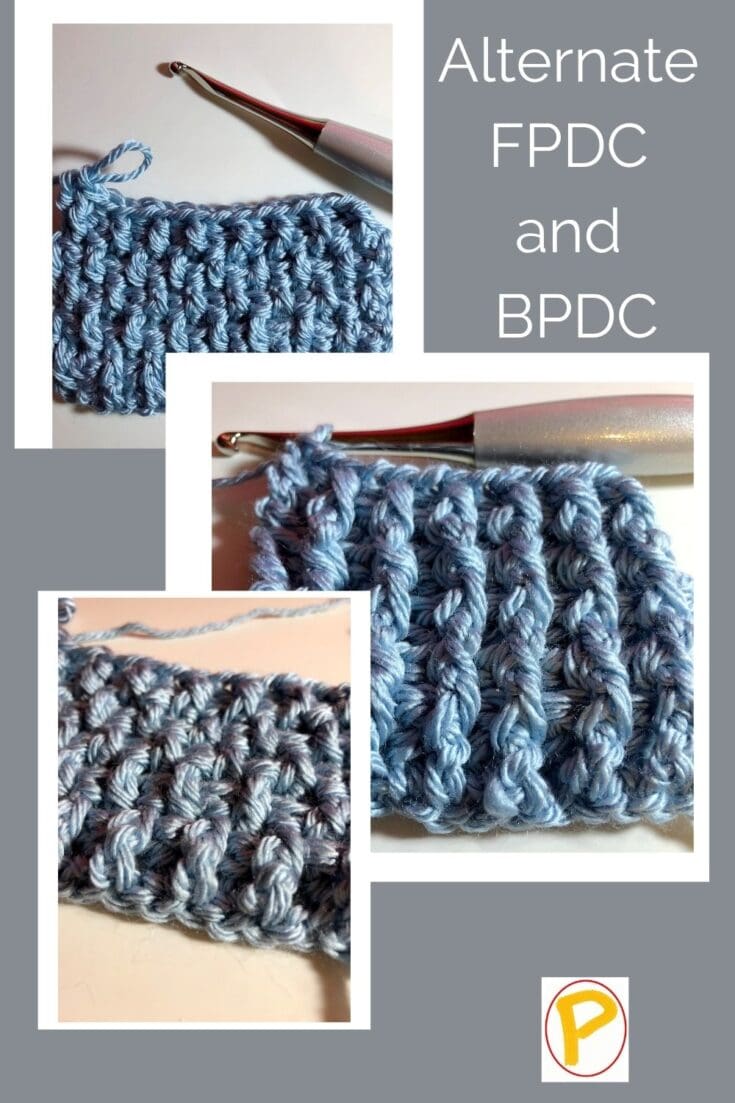 How to Work a Front Post or Back Post Double Crochet Stitch - Pattern ...