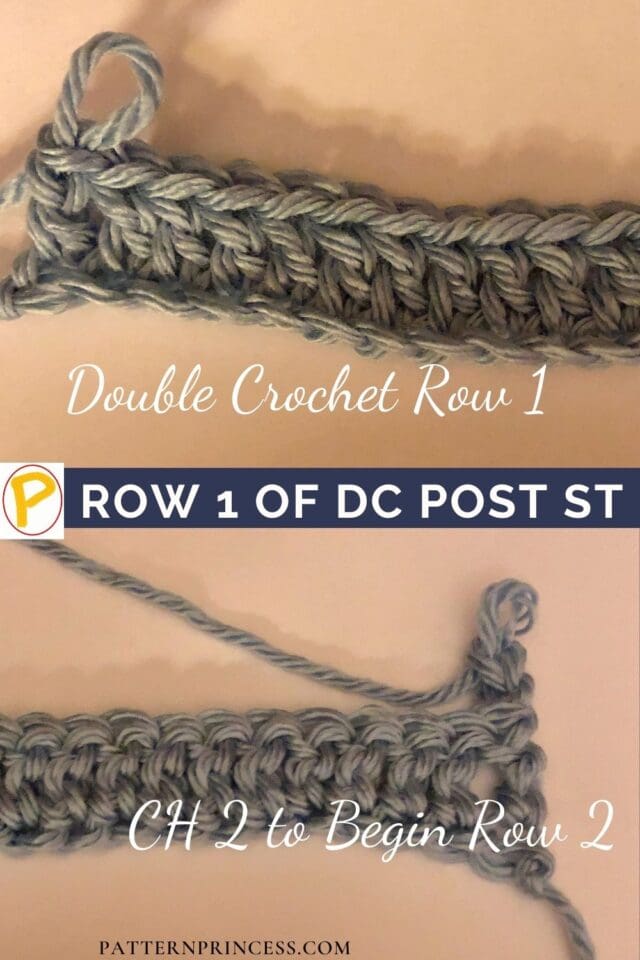How to Work a Front Post or Back Post Double Crochet Stitch - Pattern ...