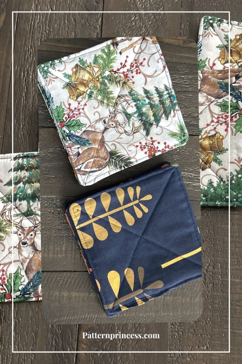 Easy Beginner Quilted Coaster Pattern - Pattern Princess