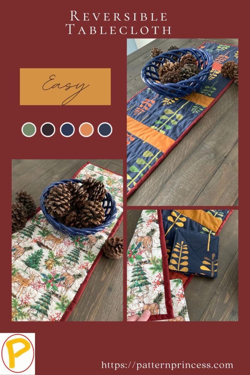 Easy Reversible Quilted Table Runner Pattern - Pattern Princess