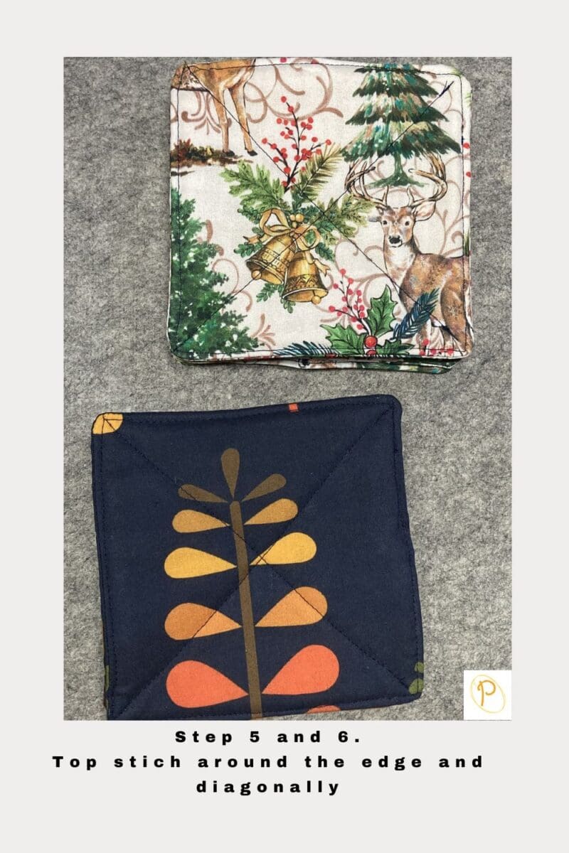 Easy Beginner Quilted Coaster Pattern - Pattern Princess