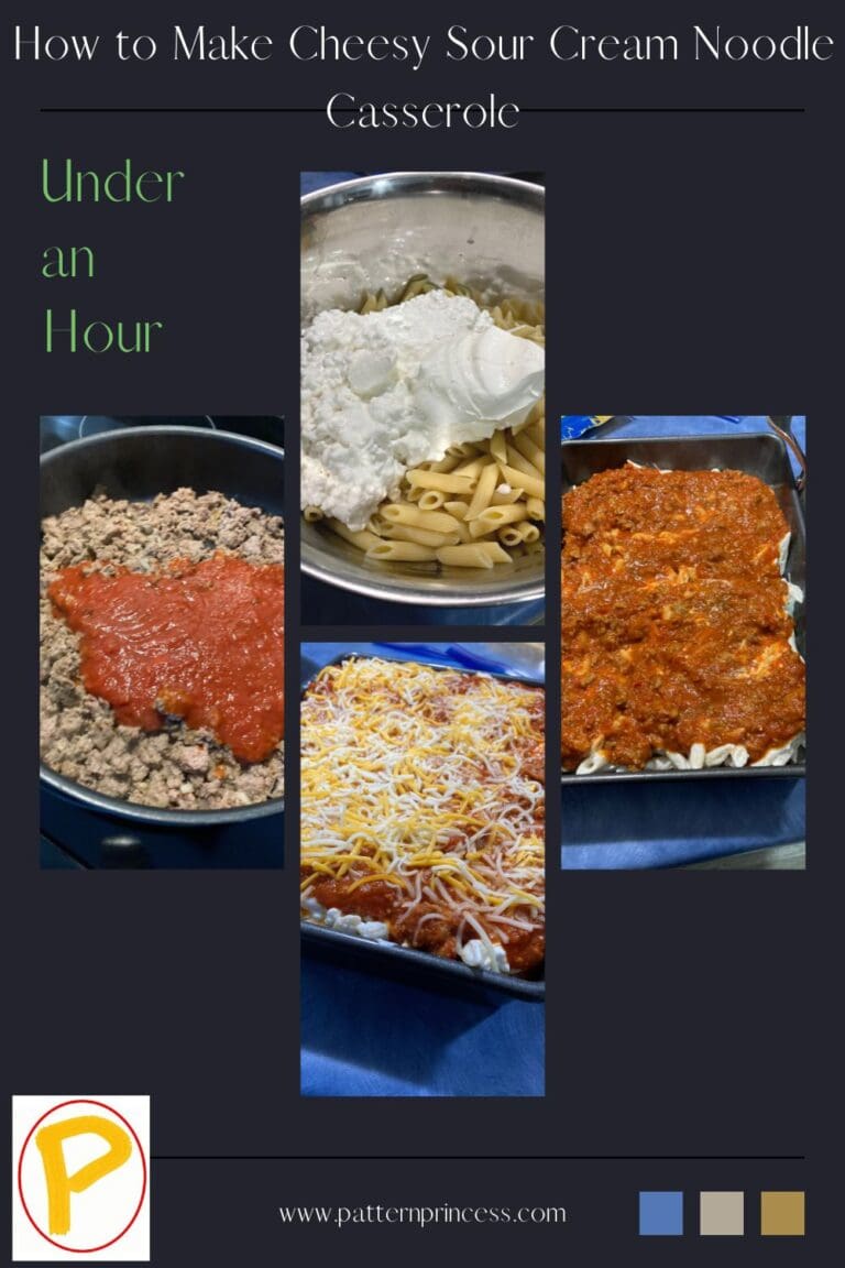 Cheesy Sour Cream Noodle Casserole - Pattern Princess