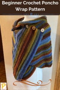 Beginner Easy Crochet Poncho Wrap Pattern Free - Pattern Princess