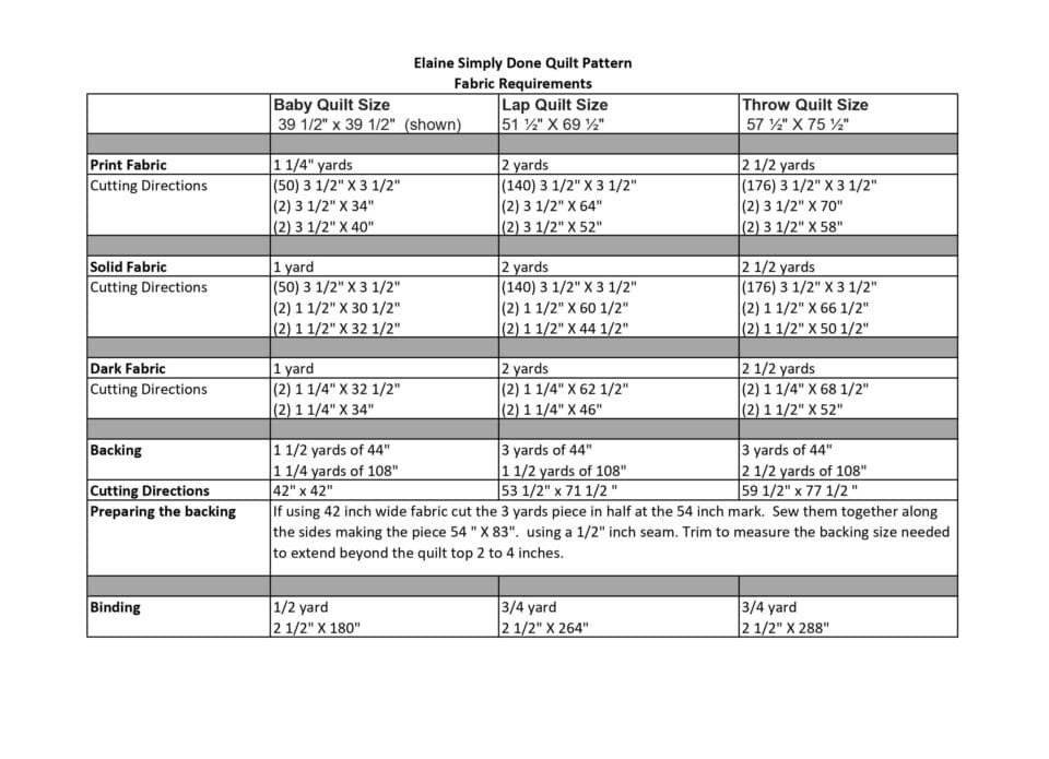 Elaine Simply Done Quilt Pattern - Pattern Princess