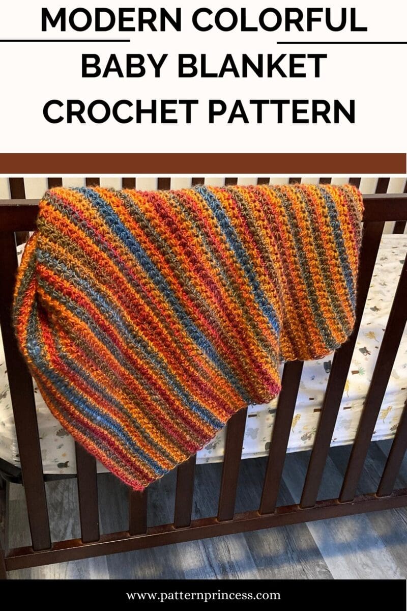 Modern Colorful Baby Blanket Crochet Pattern - Pattern Princess