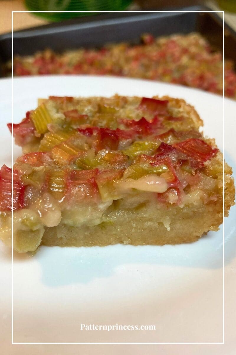 Easy Rhubarb Dream Bars Recipe - Pattern Princess