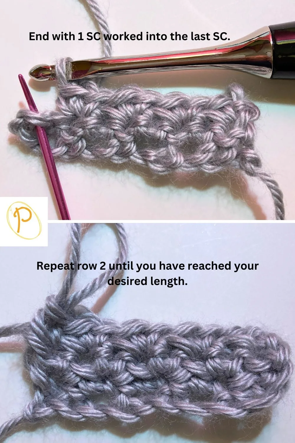 How to Crochet the Single Crochet Grit Stitch Tutorial - Pattern Princess
