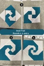 Snail Trail Quilt Block Pattern Tutorial - Pattern Princess
