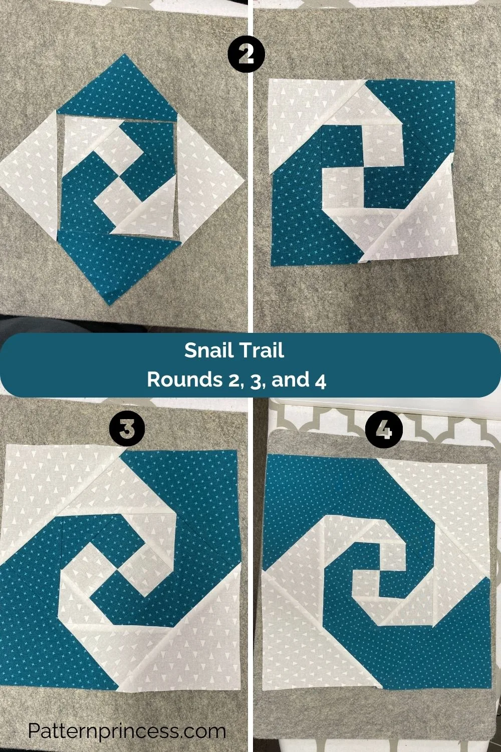 Snail Trail Quilt Block Pattern Tutorial - Pattern Princess