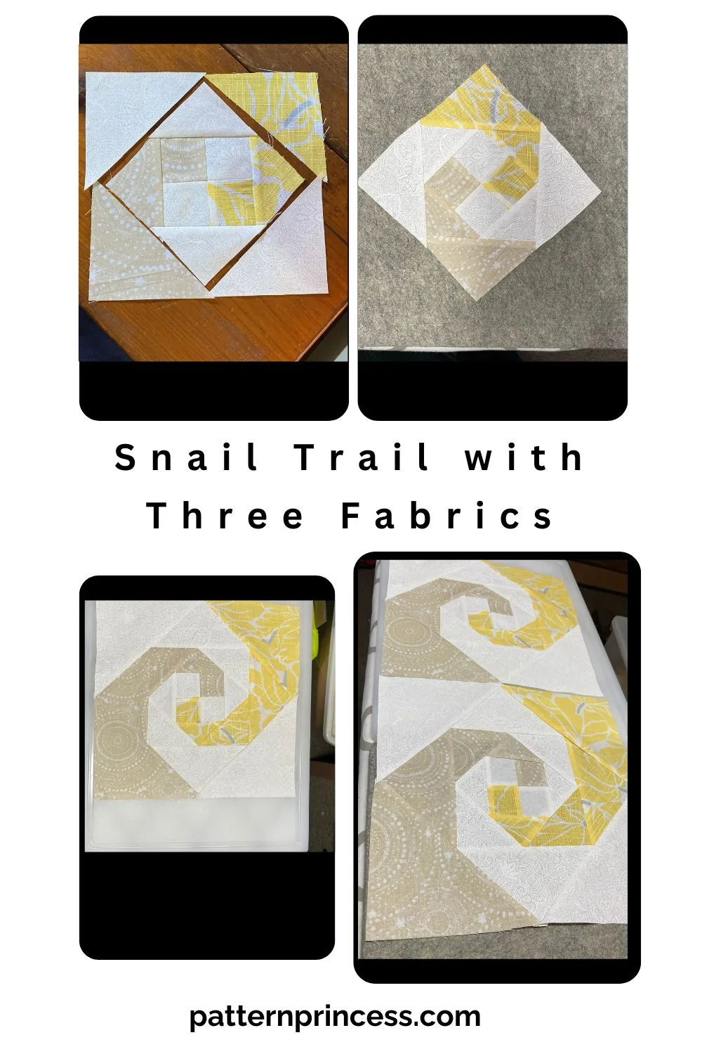 Snail Trail Quilt Block Pattern Tutorial - Pattern Princess