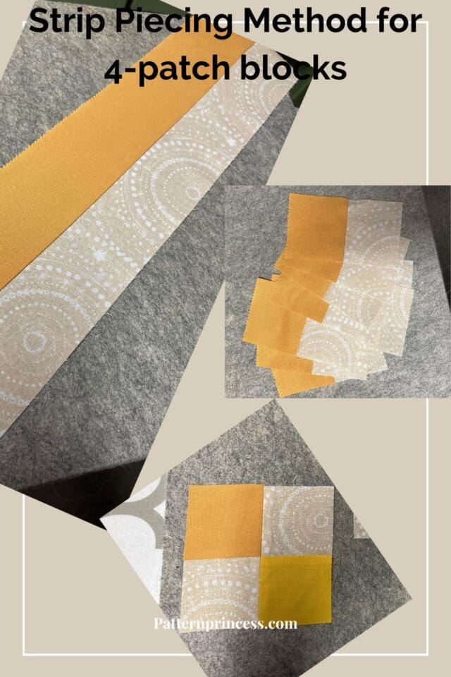 How to Make an Easy Four Patch Quilt Block - Pattern Princess