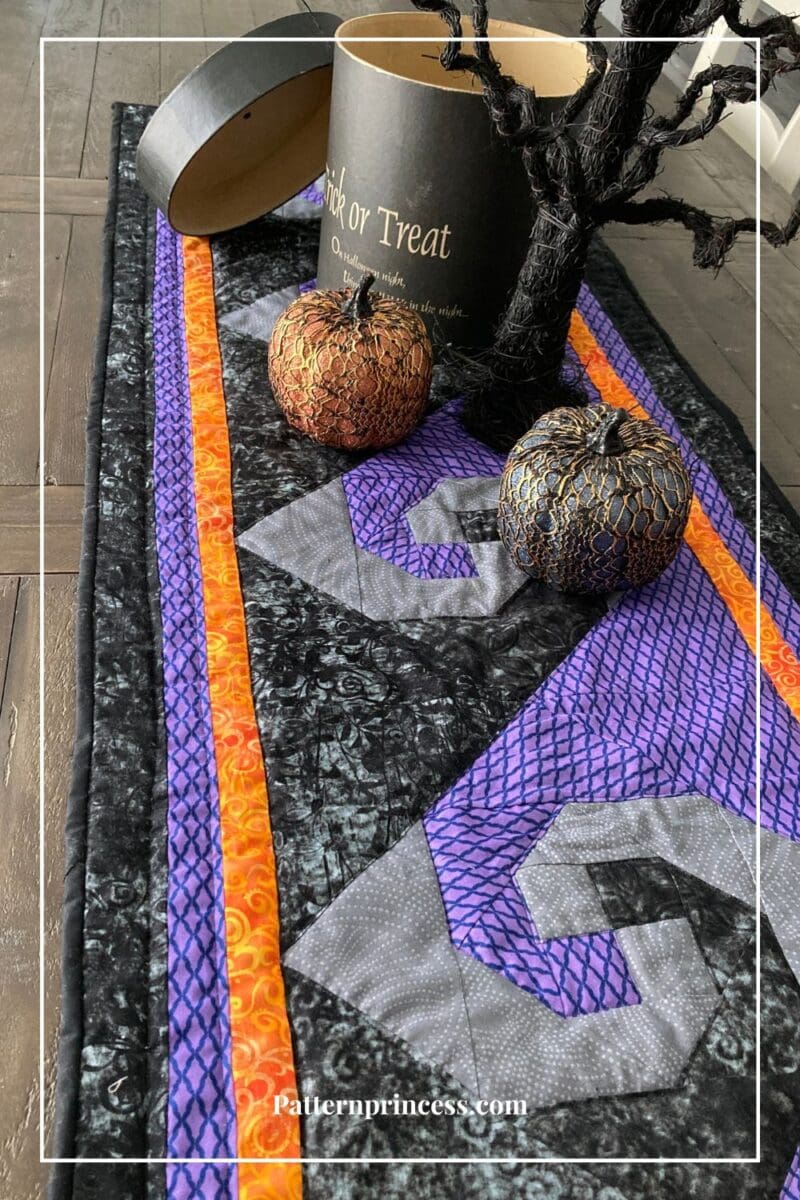 Witch Hat Halloween Table Runner Quilt Pattern - Pattern Princess