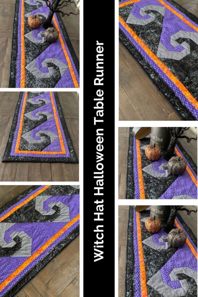 Witch Hat Halloween Table Runner Quilt Pattern - Pattern Princess
