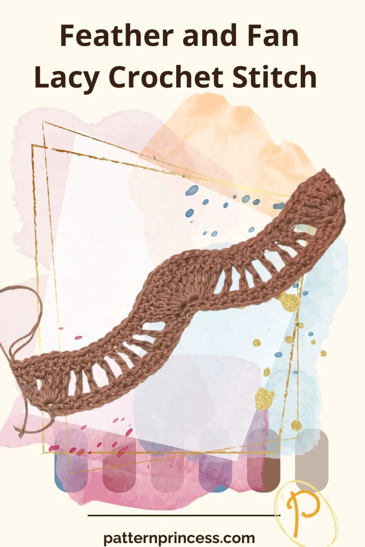 Feather and Fan Crochet Stitch Pattern Tutorial - Pattern Princess