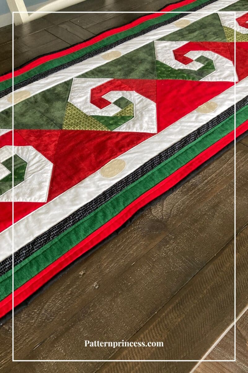 Scrappy Santa Gnomes Table Runner Quilt Pattern - Pattern Princess