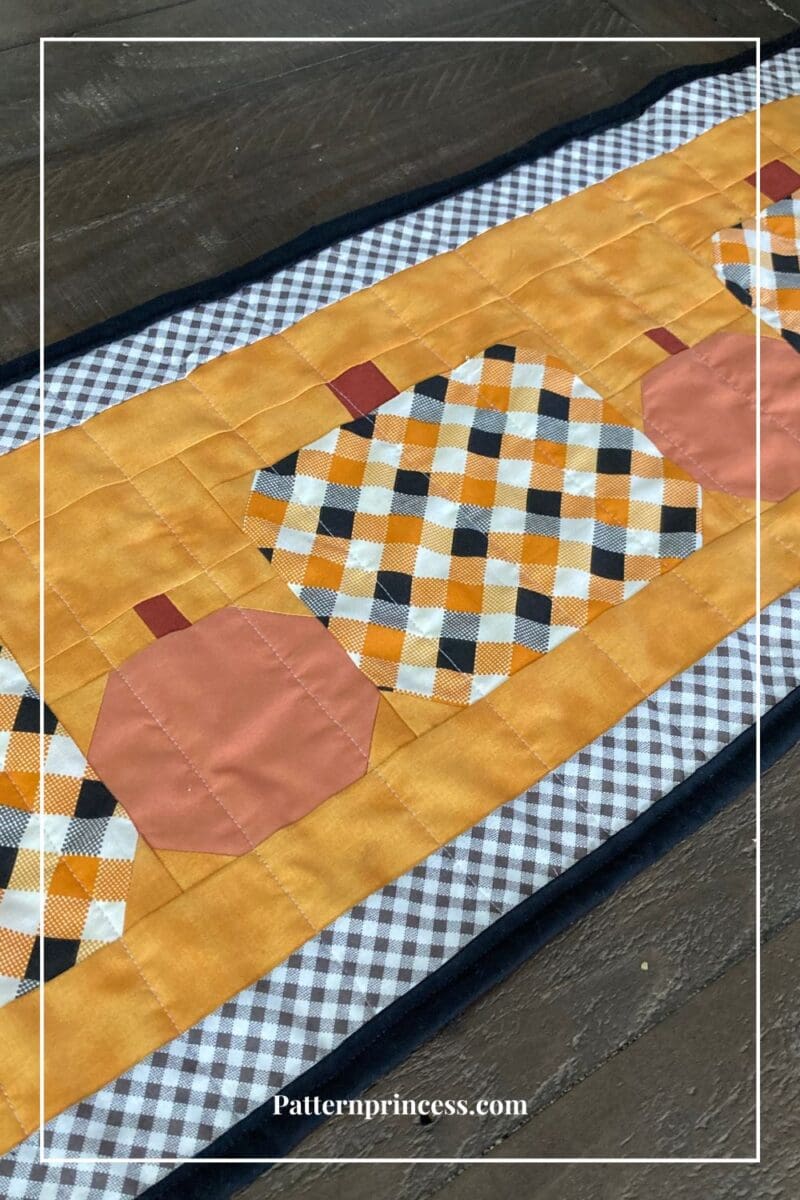 Plaid Pumpkins Table Runner Easy Quilt Pattern - Pattern Princess