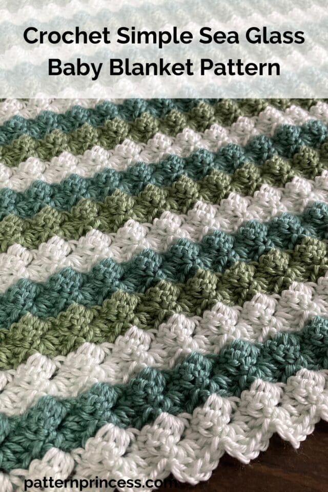 Crochet Simple Sea Glass Baby Blanket Pattern - Pattern Princess