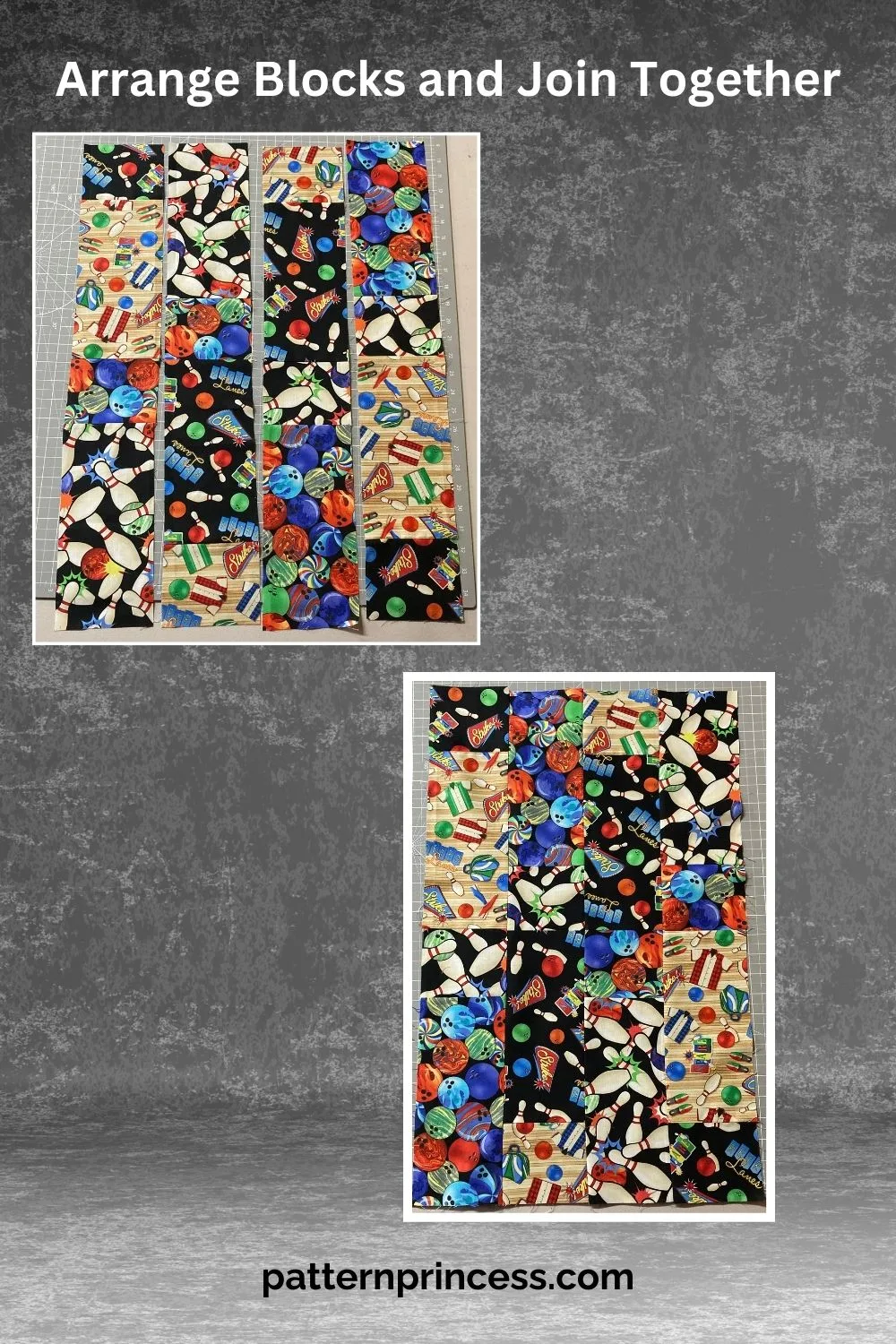 Bowling Lane and Strikes Table Runner Pattern - Pattern Princess