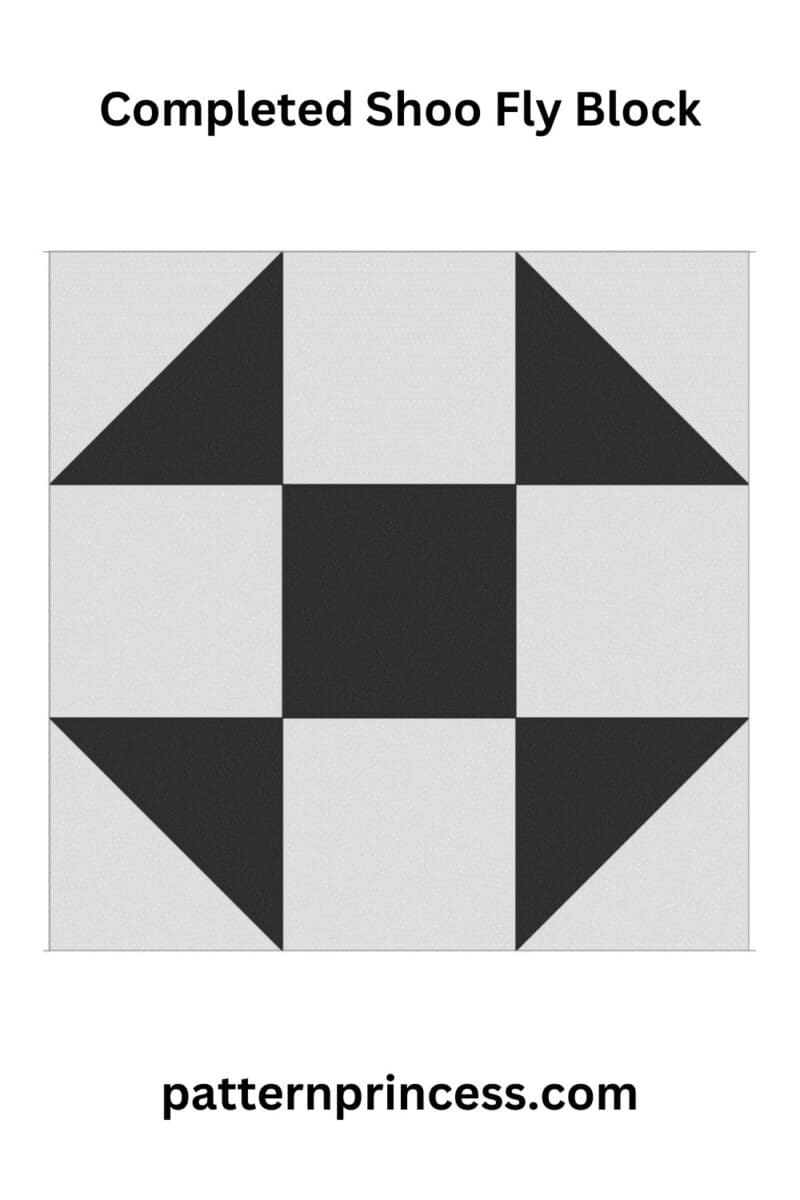How to Make a Shoo Fly Quilt Block Tutorial 3 Sizes - Pattern Princess