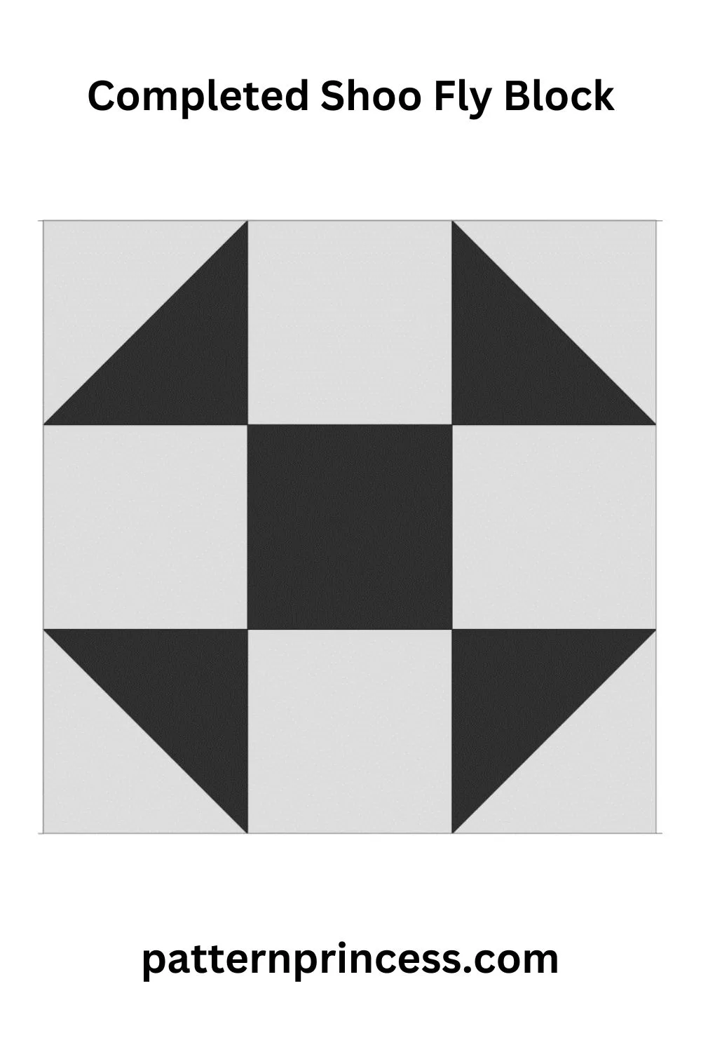 How to Make a Shoo Fly Quilt Block Tutorial 3 Sizes - Pattern Princess
