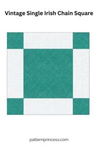 How to Make a Single Irish Chain Quilt Block Pattern - Pattern Princess