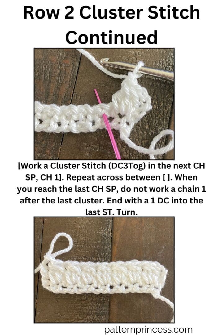 How to Crochet the Cluster Stitch Pattern - Pattern Princess
