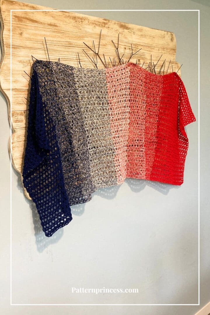 Easy Rectangle Shawl Pattern Liberty's Embrace - Pattern Princess