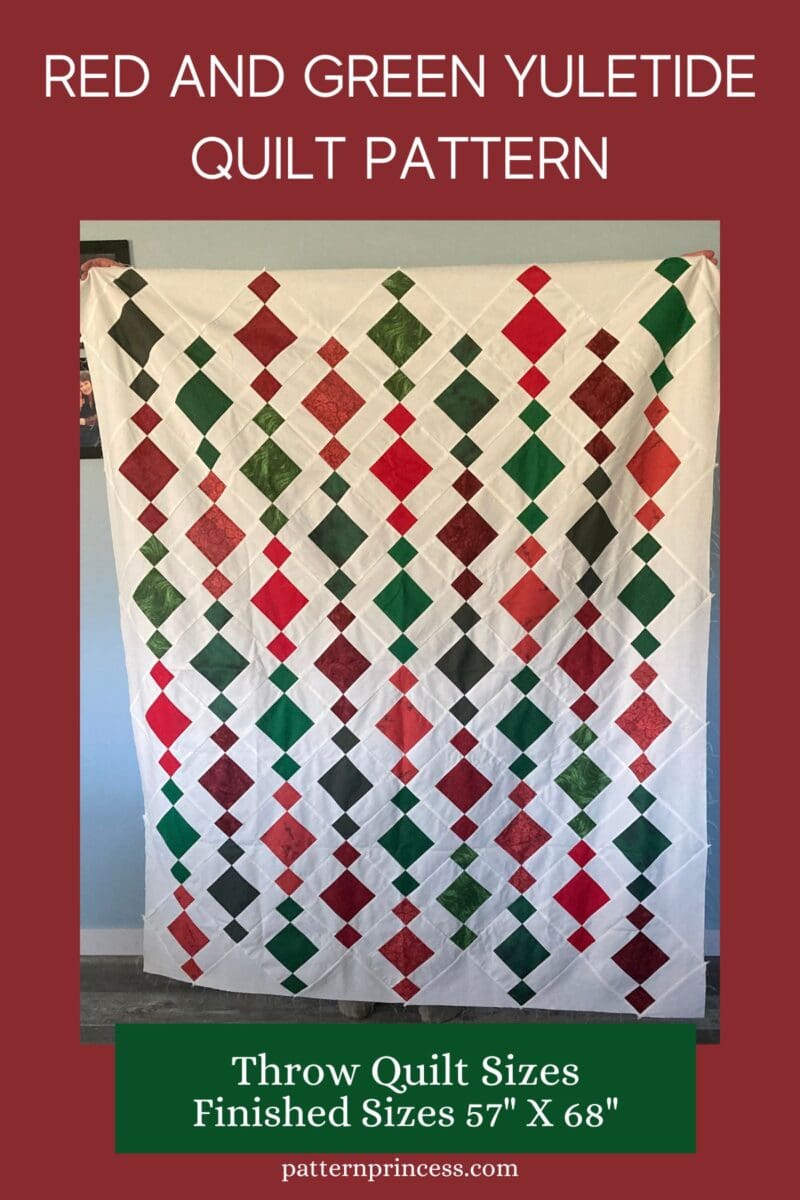 Red and Green Yuletide Quilt Pattern - Pattern Princess
