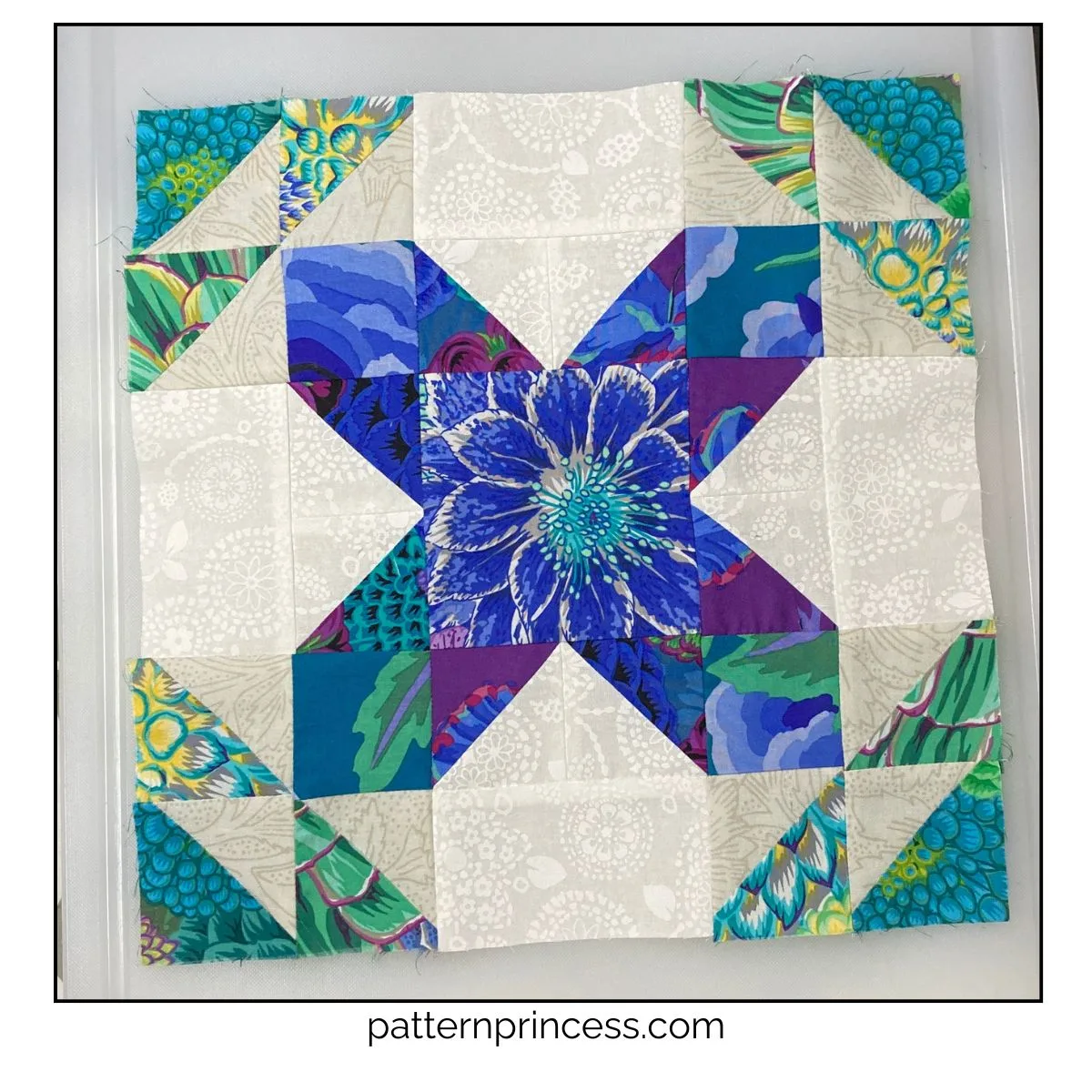 Summer Winds Variation Nine Patch Quilt Block Pattern - Pattern Princess
