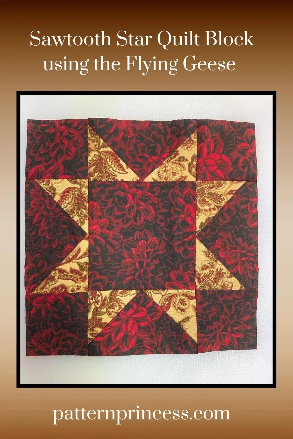 Easy No Waste Flying Geese Quilt Block Tutorial - Pattern Princess