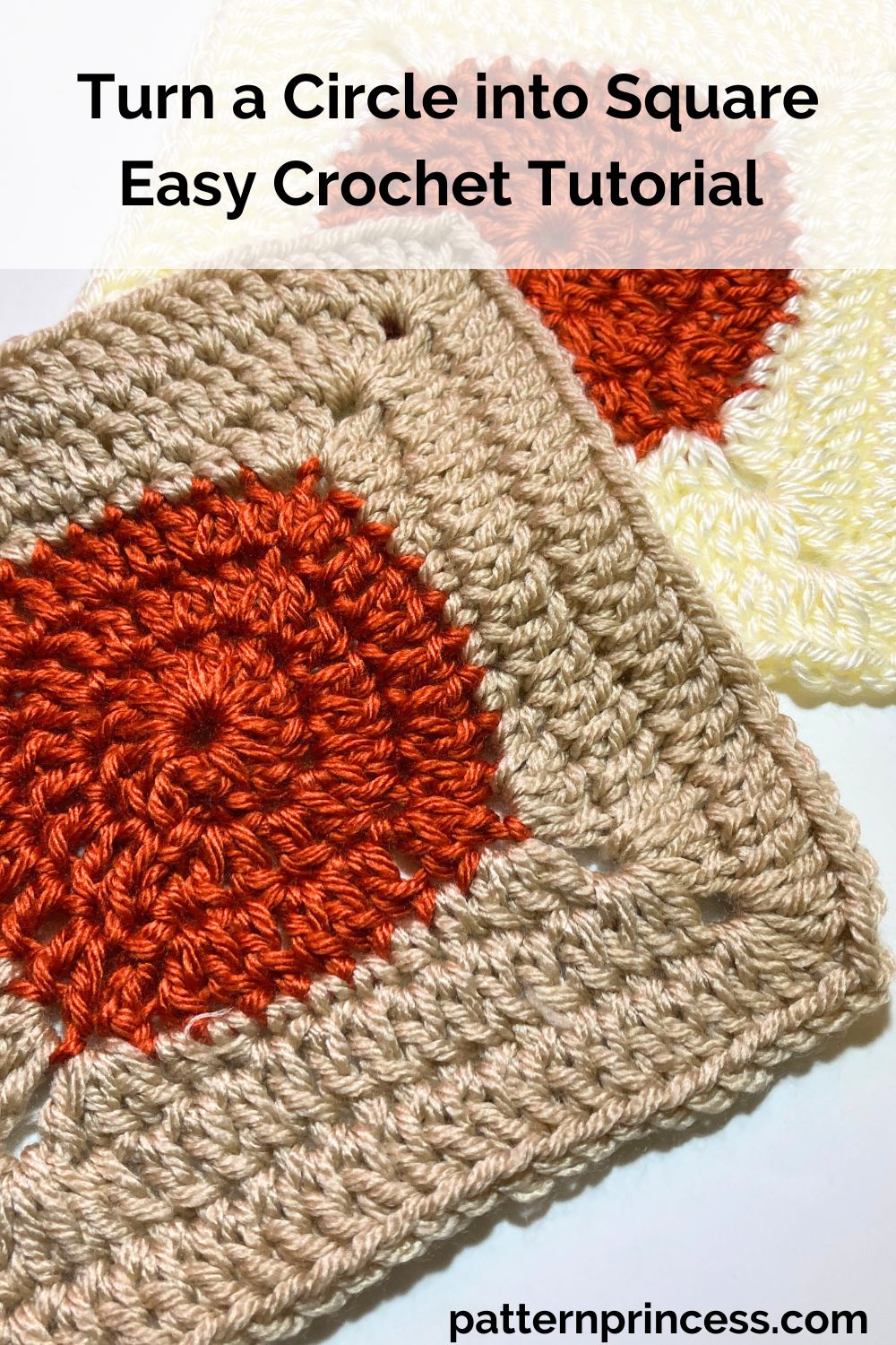Turn a Circle into Square Easy Crochet Tutorial - Pattern Princess